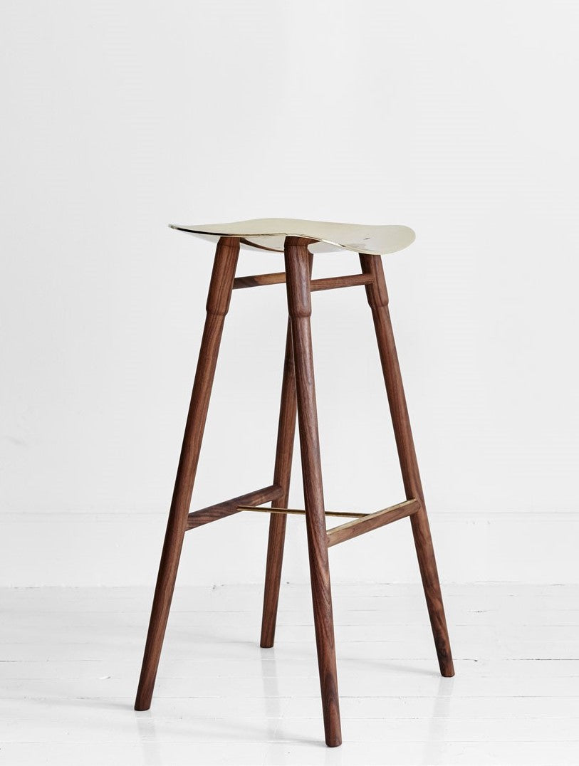 Dowel Stool in Walnut Timber by Mr Frag - Artifex