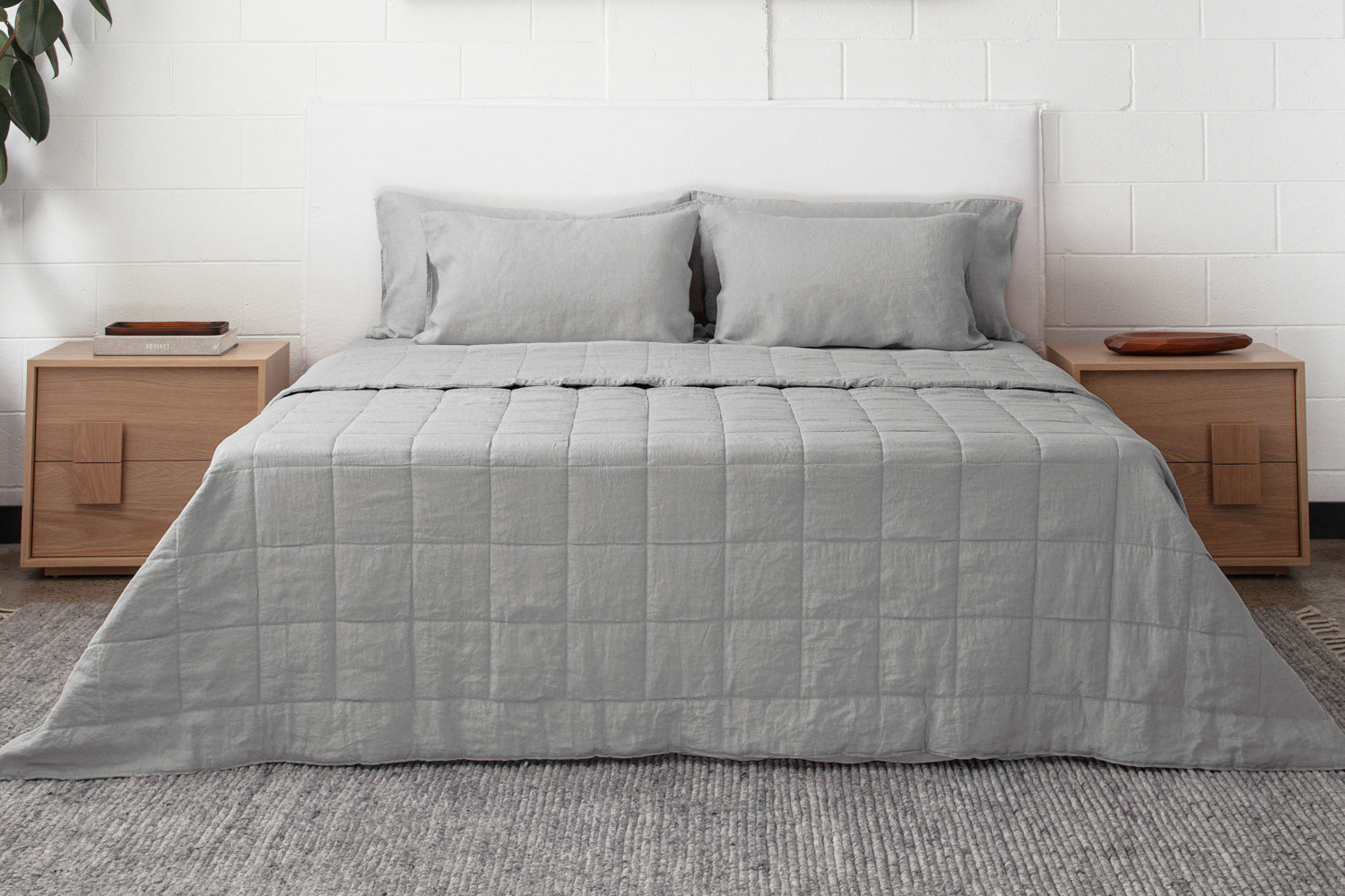 Cotton-Filled Linen Quilt – Artifex Interiors Pty Ltd