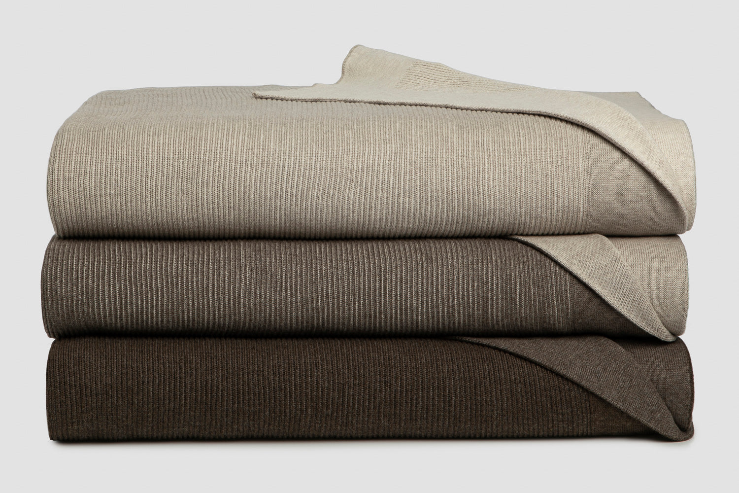 Reversible Rib Cotton Throws - Artifex