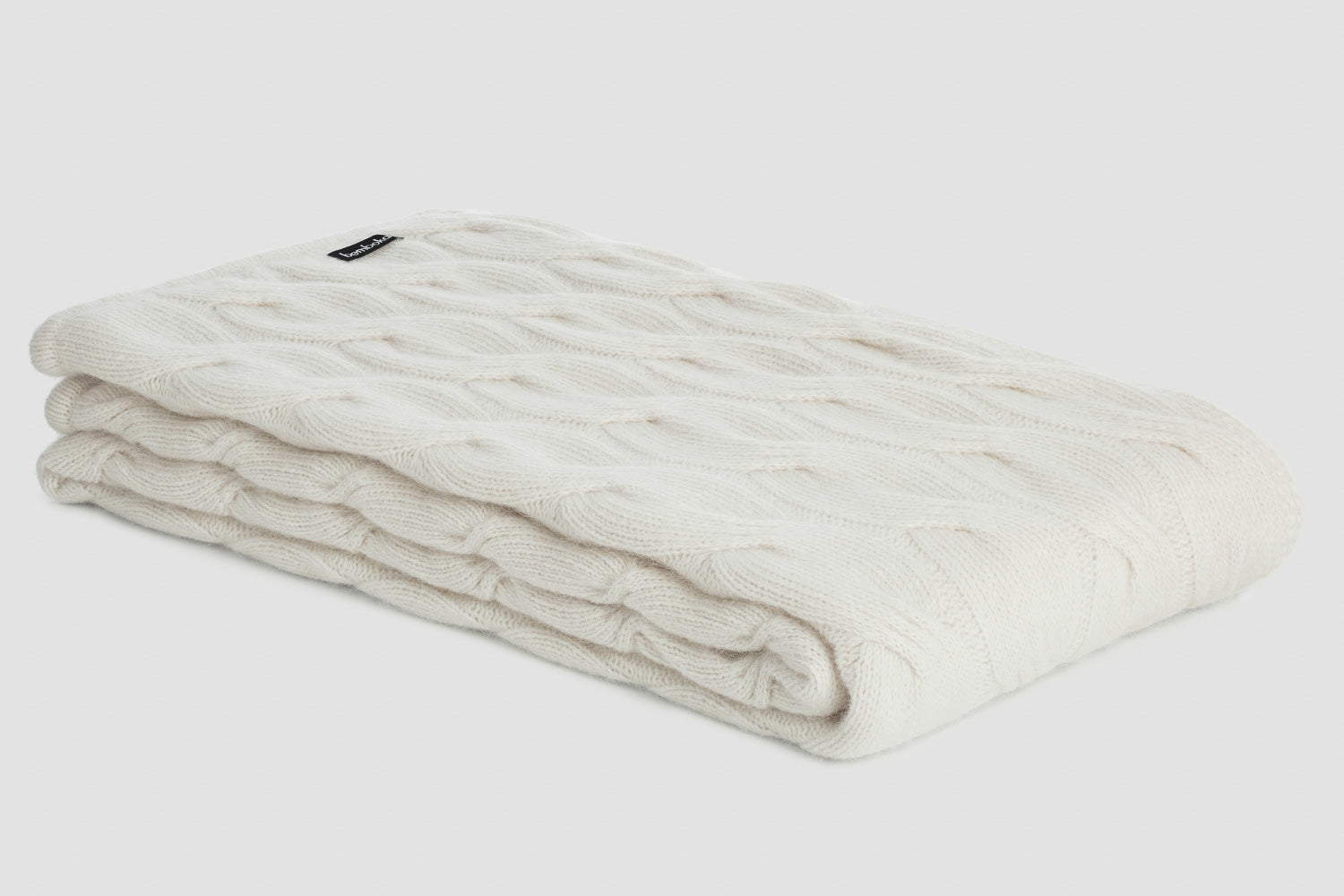 Chunky Cable Angora Merino Wool Throw - Artifex